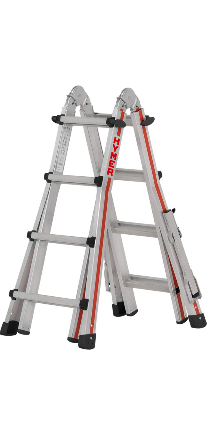 Comprar Escalera telescópica de aluminio tijera de tijera y apoyo ...